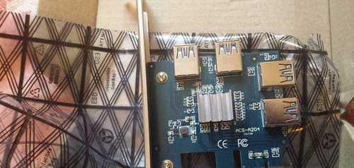 Разветвитель Райзер 1 PCI-E - 4xUSB (Riser)