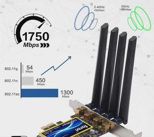 Fenvi T919 карта Wi-Fi/Bluetooth PCI-E