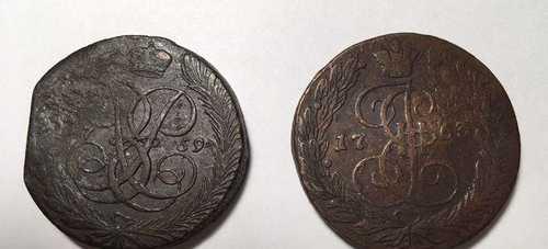 5 копеек 1759, 1763