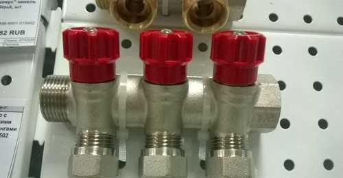 Коллектор для теплого пола 3 выхода