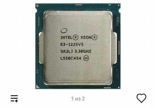 Процессор intel xeon e3-1225v5