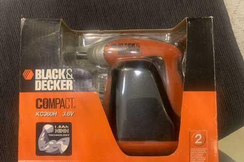 Аккумуляторная отвертка black+decker KC360H