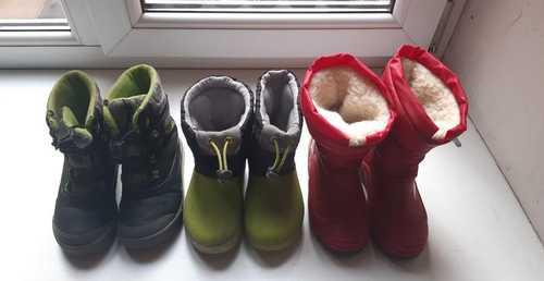 3 пары ботинки весна осень зима 29 crocs merrell к