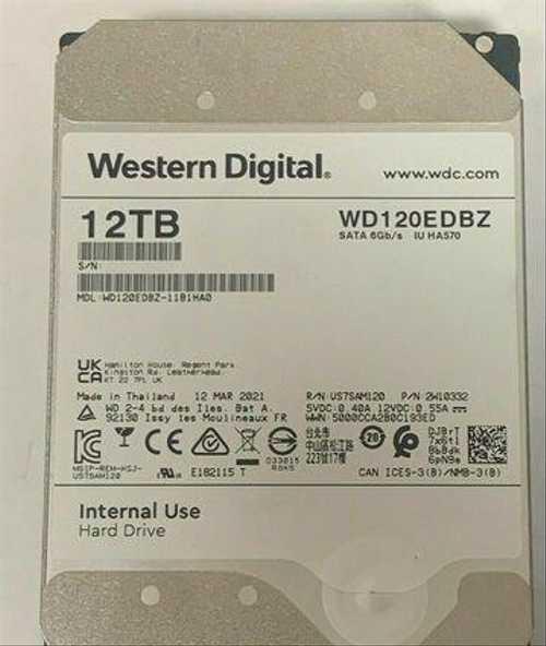 12TB SATA жесткий диск Western Digital WD120edbz
