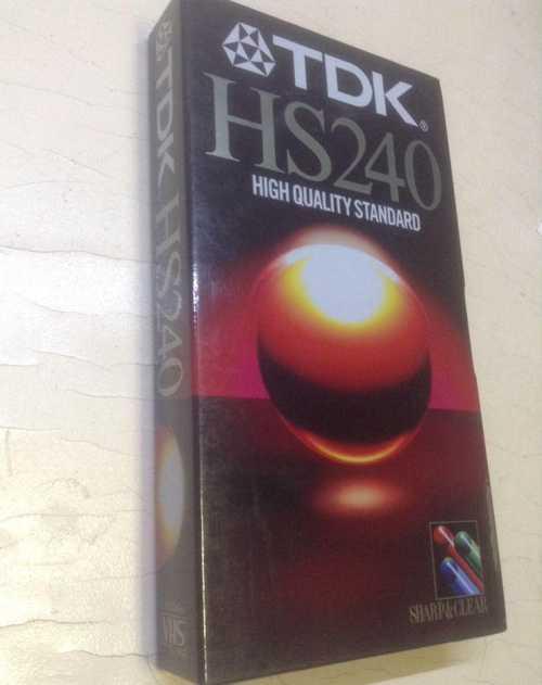 Видеокассета VHS TDK HS240 проверенная, в упаковке