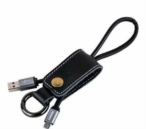 Дата кабель USB - microUSB, 32см, черный Remax Wes