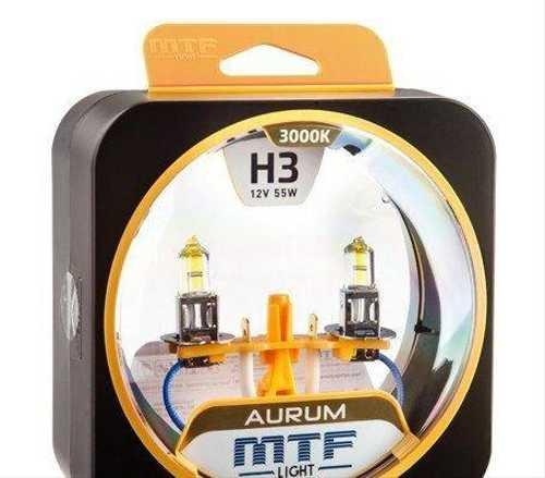 MTF Набор ламп H3 12V 55W aurum 3000K NEW