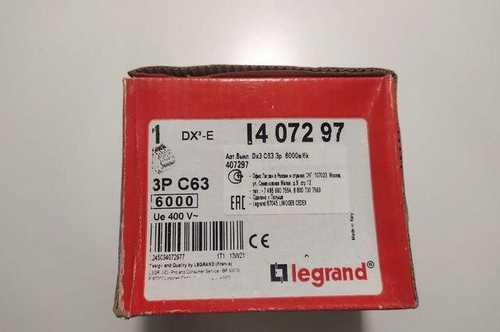 Legrand 407297 DX-E 3P 63А (C) 6кА