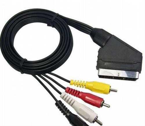 Кабель Atex scart to 4*RCA двухсторонний