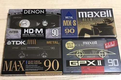 Аудиокассеты Denon,Maxell,TDK Metal