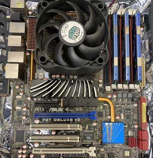 Asus p6t deluxe v2 lga-1366 + core i7 920 + 6gb ra