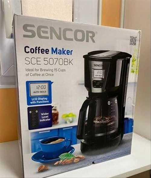 Кофеварка капельная sencor SCE 5070BK(новая)(В)