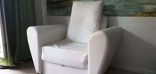 Кресло-кровать Квартет экокожа белая