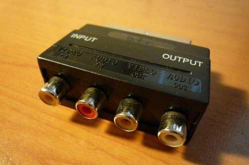 2 адаптера-переходника scart-4 и scart-3 RCA