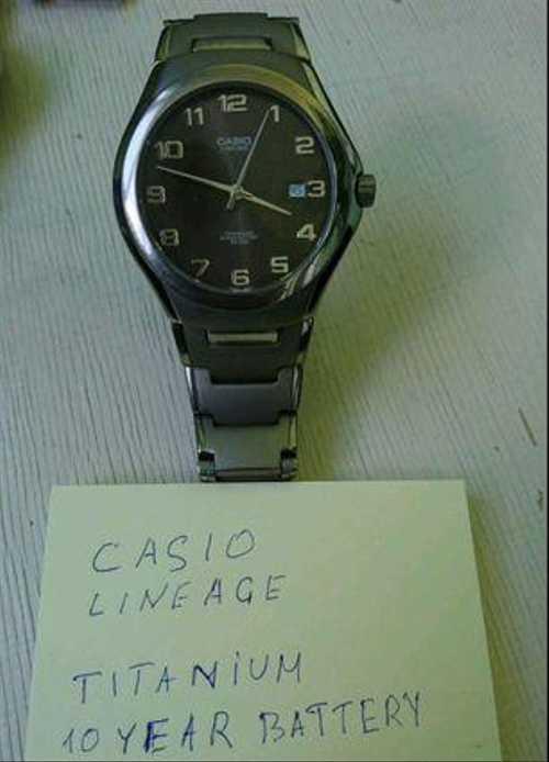 Часы Casio Lineage Titanium 10 year battery WR50M