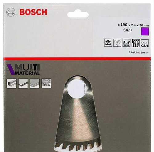 Диск пильный bosch 190х30х54 Multimaterial 2608640
