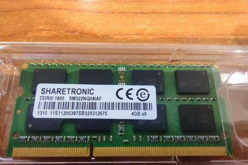 Оперативная память Sharetronic DDR3 1600 4GB