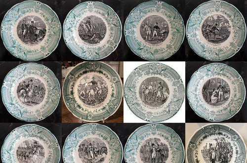 Коллекция антикварных тарелок XIX век Наполеон