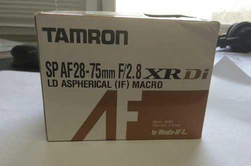 Tamron SP28-75mm F/2.8 XR Di LD (IF) macro для Son
