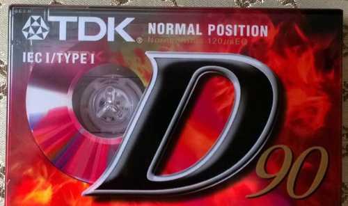 Аудиокассета TDK D90 запечатанная