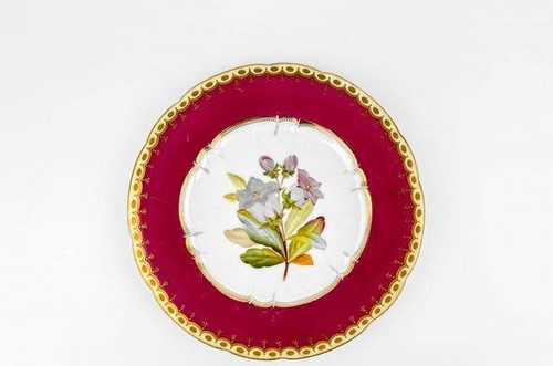 Антикварная тарелка, Англия, фарфор, 19 век