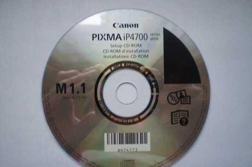 CD принтер Canon Pixma iP4700 Setup CD-Rom (2009)