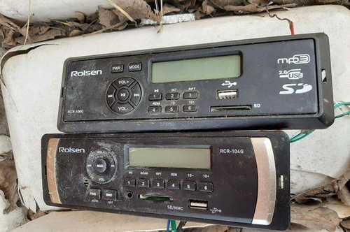 Магнитола автомобильная rolsen USB/SD/MMC/FM б/у