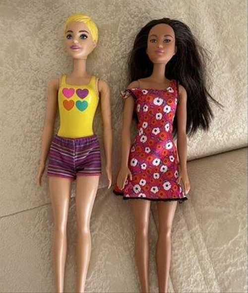 Куклы Barbie, кабриолет и мебель