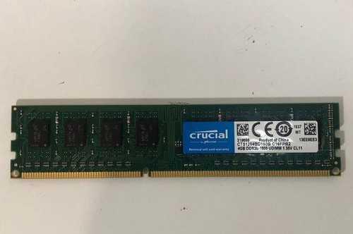 Оперативная память для пк Crucial DDR3L 4GB