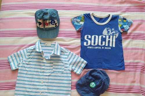 Рубашка, кепка, футболка, вещи для мальчика