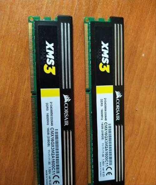Модуль памяти corsair XMS3 CMX16GX3M2A1600C11 DDR3