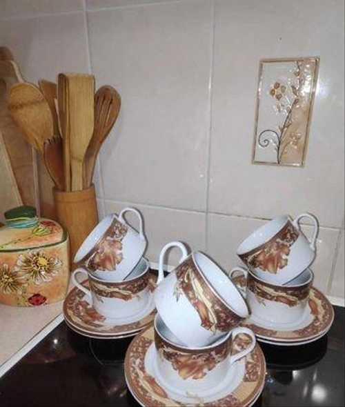 Набор столовой посуды фарфор чайный