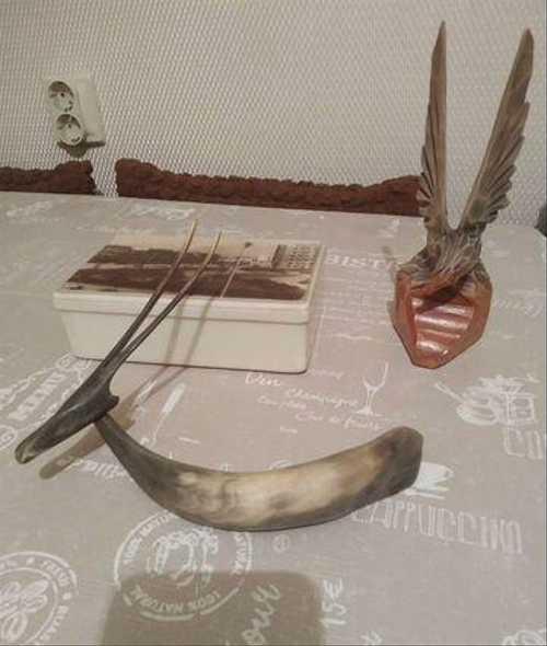 Изделия из рога, дерева СССР, шкатулка