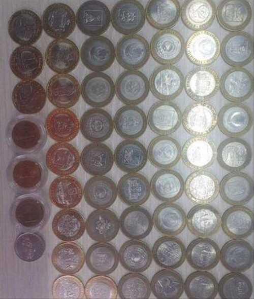 Биметаллические монеты 10 рублей