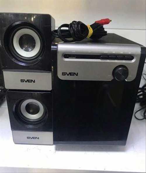 Колонки Sven MS-110 2.1 черный 10Вт