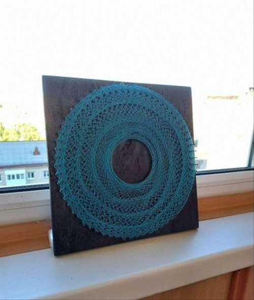 Панно в стиле стринг арт string art 25*25см