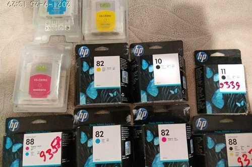 Картриджи HP82, HP10, HP88 оригинальные