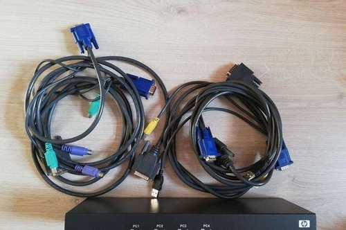 Коммутатор HP 1X4 USB/PS2 KVM (AF611A)