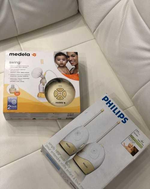 Молокоотсос medela sawing +радионяня в подарок