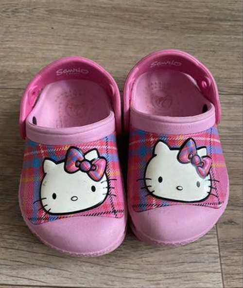 Сабо crocs c4-c5 hello kitty