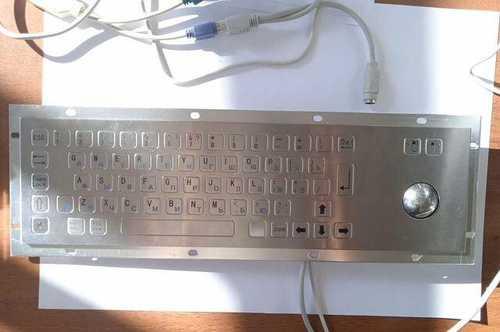 Металлическая клавиатура с трекболом