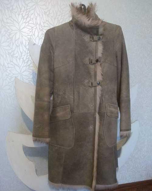 Дубленка серая 44р-р