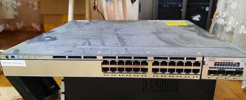 Коммутатор Cisco ws-c3750x-24t-s v02 + 10G модуль