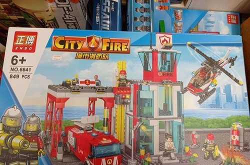 Конструктор City Fire zhbo 6641 Пожарное Депо 849д