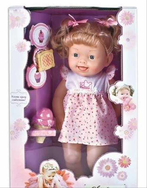 Кукла "Ем мороженое", 40 см, с аксесс, lisa jane