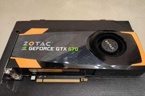 Видеокарта Zotac nvidia geforce gtx 670 4gb