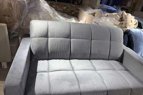 Серый блястящий диван-трасформер Аскона новый