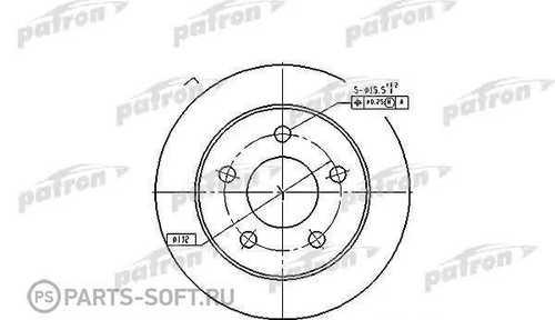 Patron PBD4038 Диск тормозной