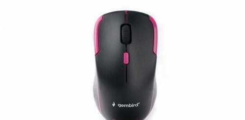 Мышь беспроводная Gembird musw-415 чёрный/розовый