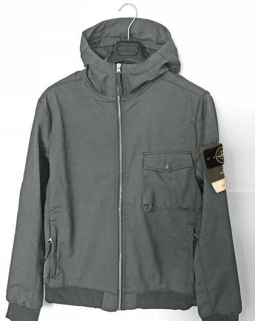 Куртка ветровка Stone Island Soft Shell R серый